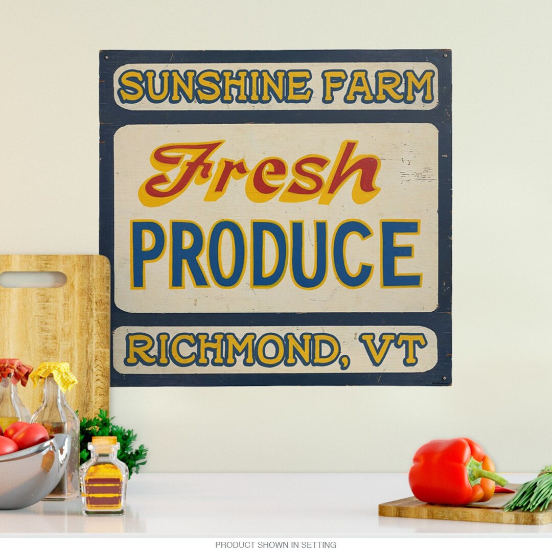 Personalized Decal, Fresh Produce Wall Decal, for Home and Business ...