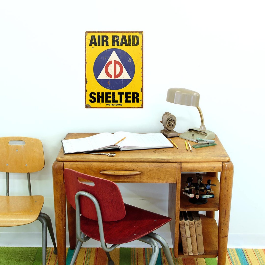 Wall Decal, Air Raid Shelter Civil Defense Wall Sticker, for Garage ...