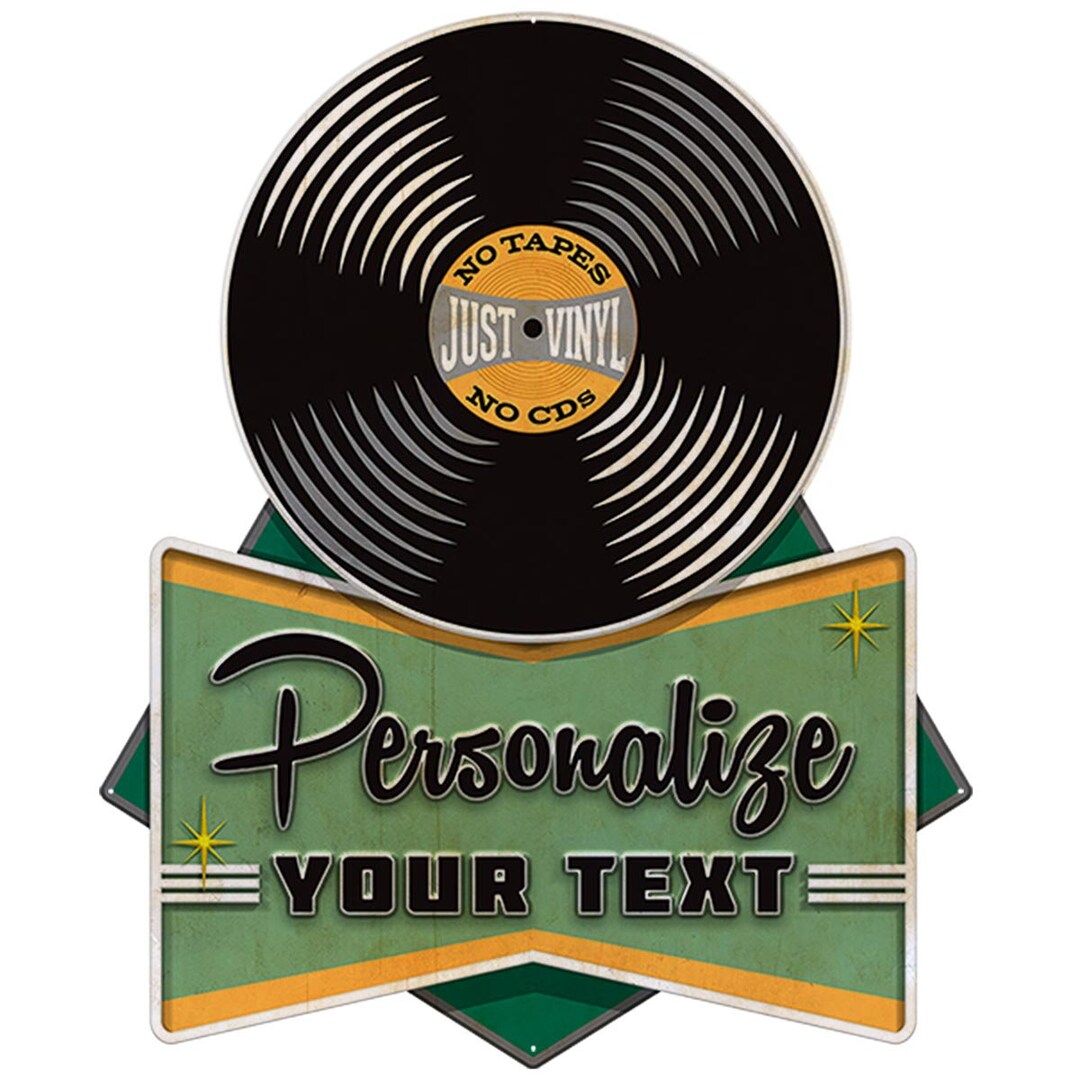 Personalized Wall Decal Record Shop Cut Out Peel and Stick Graphic ...