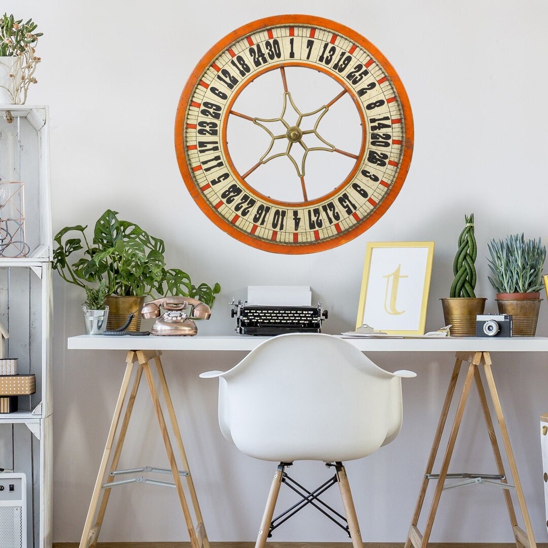 Wall Decal, Carnival Numbers Game Wheel Wall Graphic, for Man Cave ...