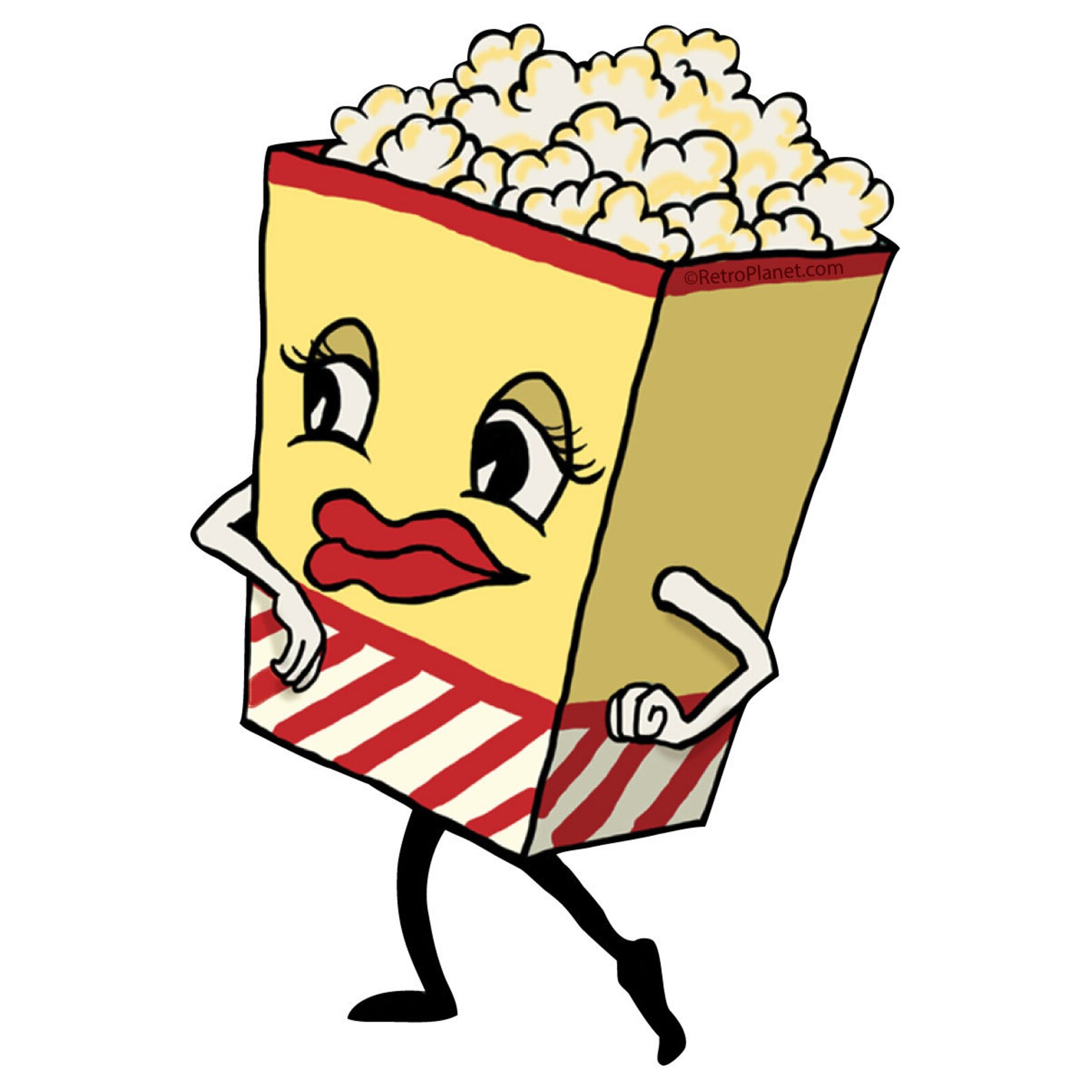 Popcorn Box Dancing Snack Vinyl Sticker - Etsy