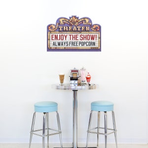 Home Theater Marquee Enjoy the Show Decal, Peel & Stick Graphic ...