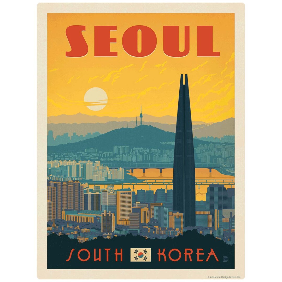 Seoul South Korea Vinyl Stickerlaptop Decalbumper - Etsy