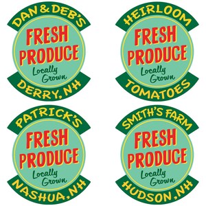 Personalized Wall Decal: Fresh Produce Locally Grown, Farm Stand ...