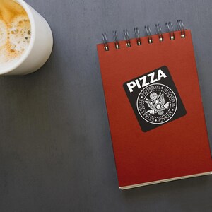 Mini Sticker Pizza Punk Rock Logo Inspired for Scrapbooking, Car Window ...