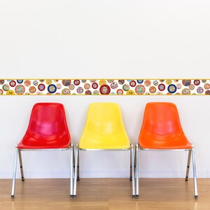 Colorful Milk Bottle Caps Wall Decal Border, Peel & Stick 6 X 48 Inch ...