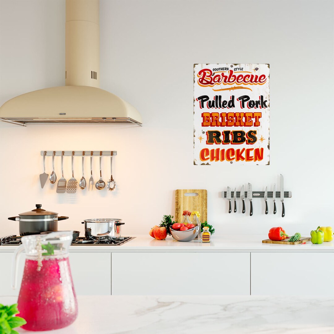 Southern Style Barbecue Wall Decal: Pulled Pork, Brisket, Ribs, Chicken ...