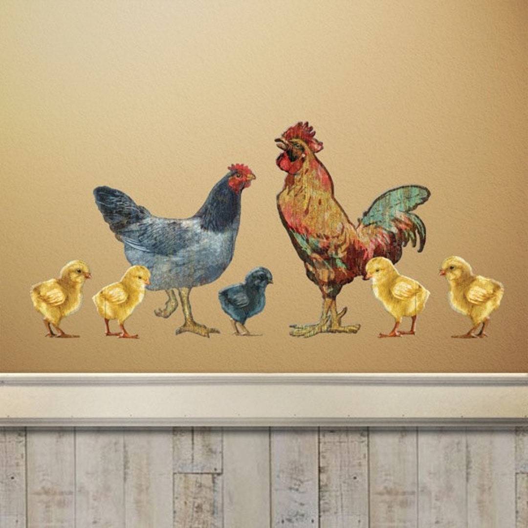 Chicken Family Farm Wall Decal Sheet of 14 Decals Realistic - Etsy