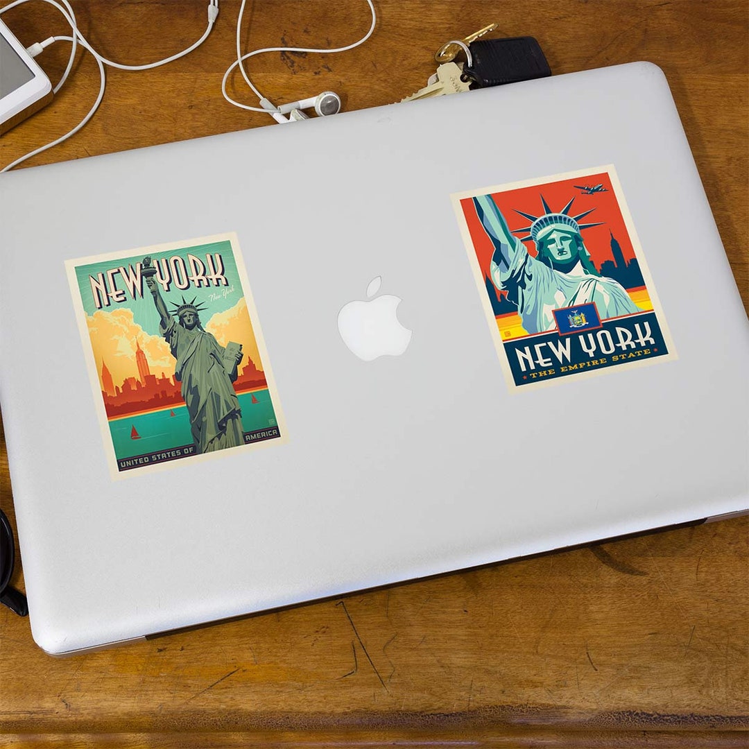 Bumper Sticker Set: New York City Statue of Liberty. 2 Stickers ...