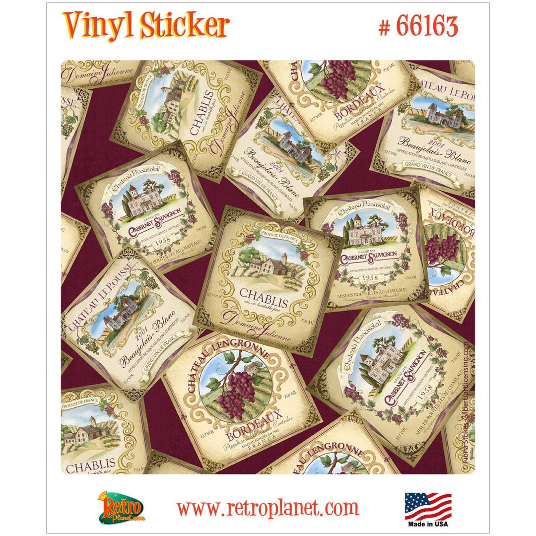 Wine Chateau Labels Bar Vinyl Sticker - Etsy