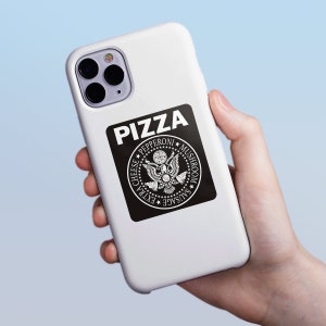 Mini Sticker Pizza Punk Rock Logo Inspired for Scrapbooking, Car Window ...