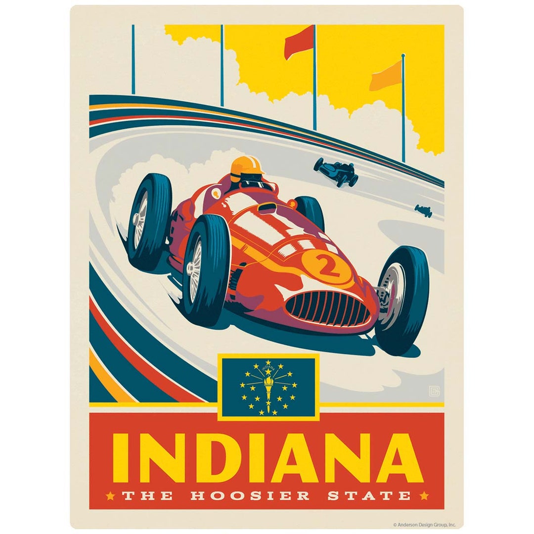 Bumper Sticker: Indiana Hoosier State Indianapolis Speedway Vinyl ...