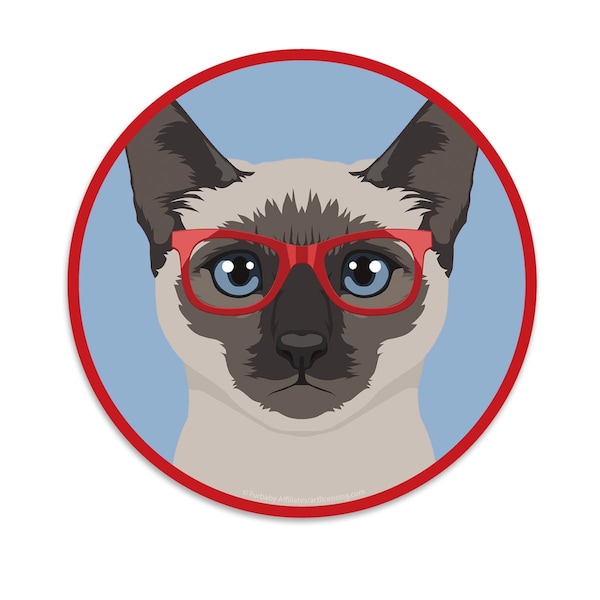 Vinyl Siamese Cat Window Sticker - Etsy