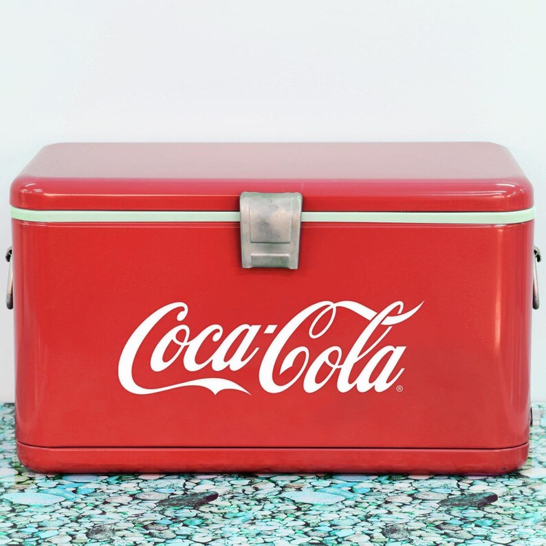 Coca-cola Script Cut Out Vinyl Stickers, Decals for Laptop, Fridge ...