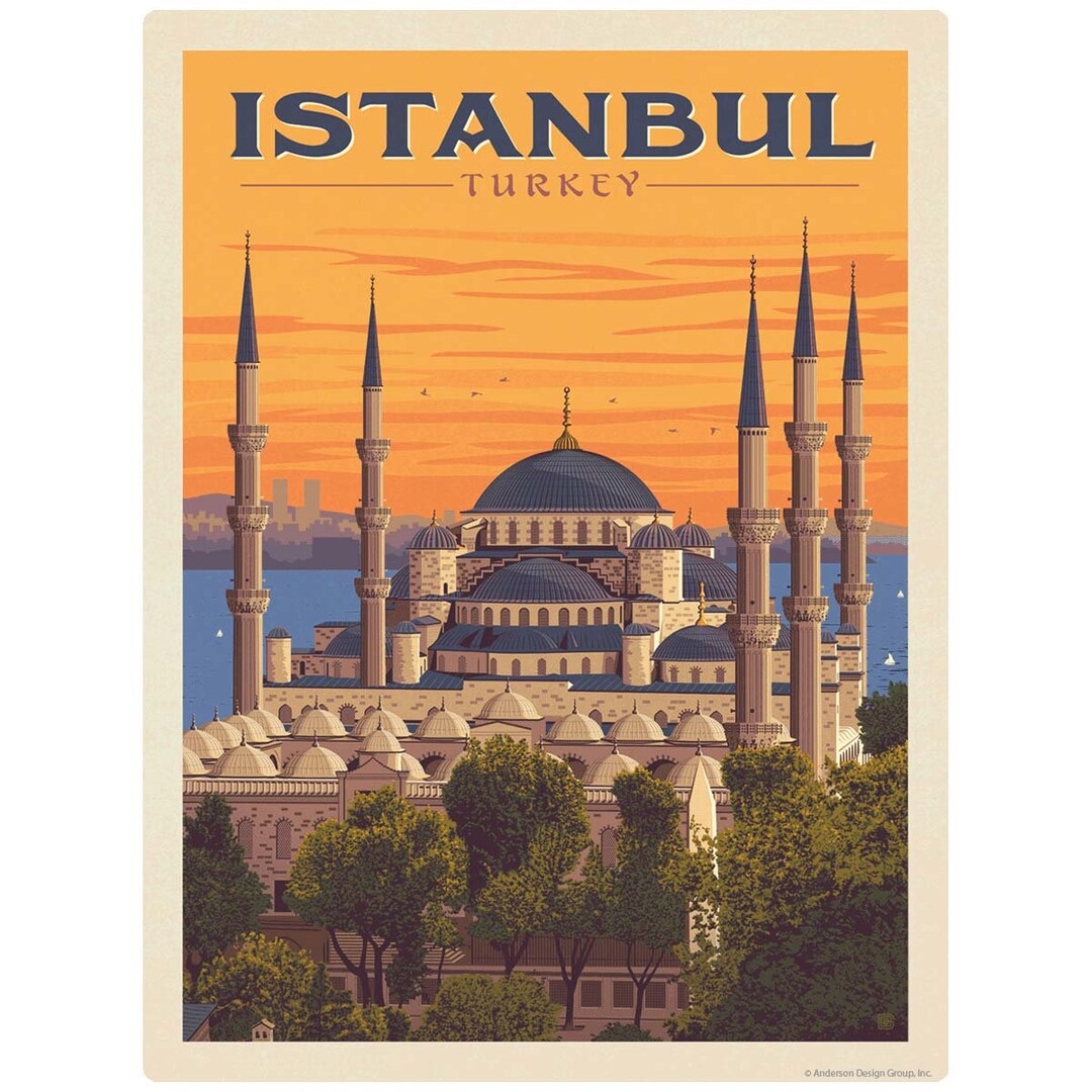 Istanbul Turkey Sultan Ahmed Mosque Vinyl Stickerlaptop Decalbumper ...