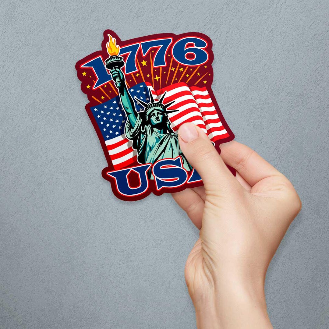 Bumper Sticker, Liberty & Justice for All Patriotic Die Cut Vinyl Decal ...