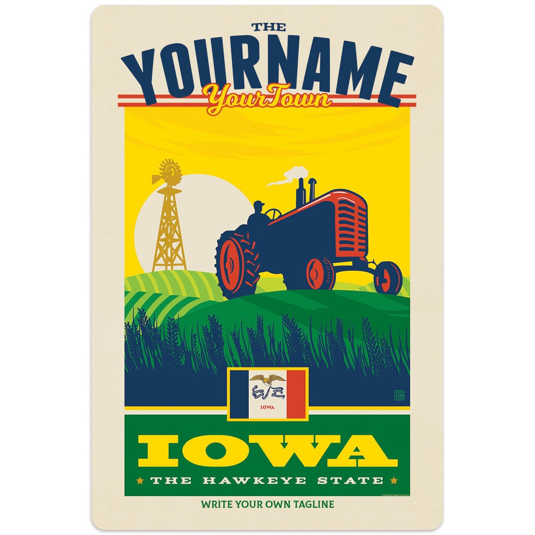 Personalized Decal Iowa State Pride, Peel & Stick Wall Sticker, US ...