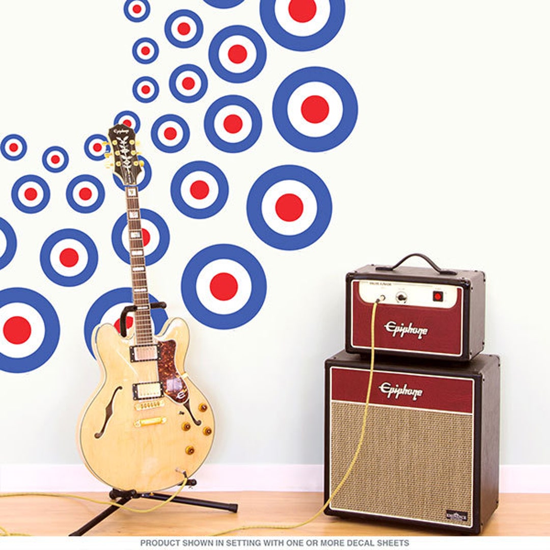 Mod Bullseye Target Wall Decal Sheet of 24 - Etsy