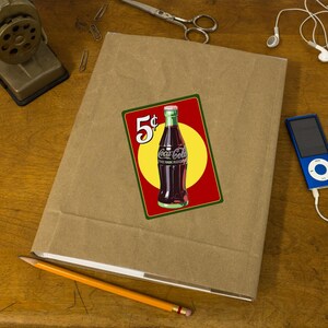 Coca-cola Vinyl Sticker 5 Cents Bottle, Officially Licensed by Coca ...