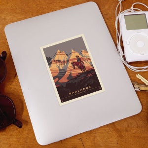 Vinyl Sticker; Badlands National Park South Dakota Ranger, Vintage ...