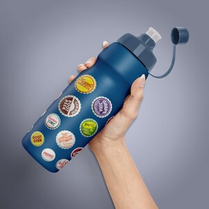 Colorful Soda Bottle Caps Vinyl Sticker Set for Scrapbooking and Craft ...