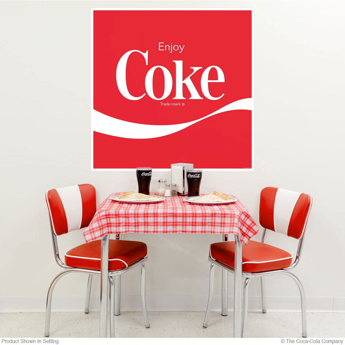 Coca-cola Enjoy Coke Wave 1980s Style Decal - Etsy