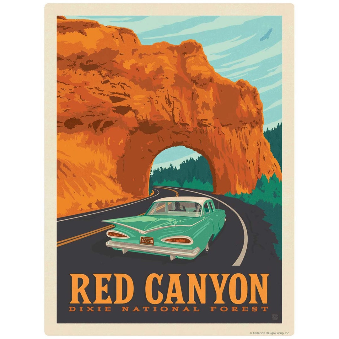 Bumper Sticker: Red Canyon Dixie National Forest Utah Vinyl Sticker ...