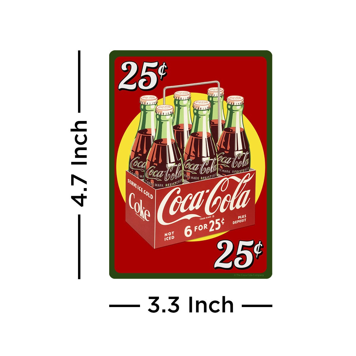 Coca-cola Vinyl Sticker, Coke 6 Pack 25 Cents, Officially Licensed - Etsy