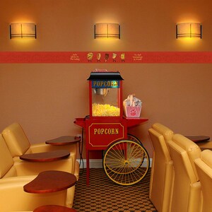 Let's Go to the Lobby Peel & Stick Wall Border, Movie Room Decor, Home ...