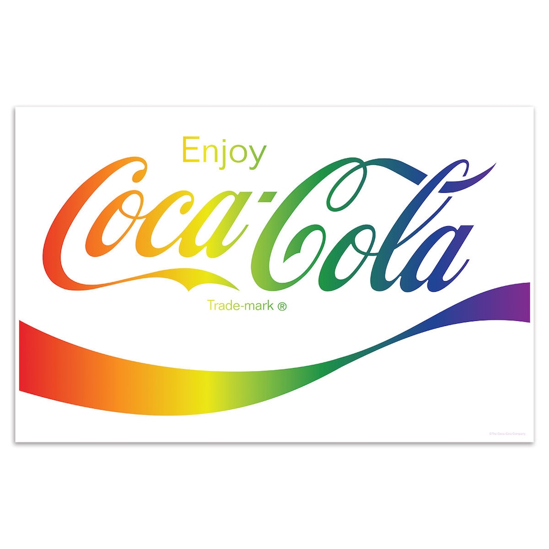 Coca-cola 11 X 17 Print: Coca-cola Wave Rainbow Pride , Officially ...