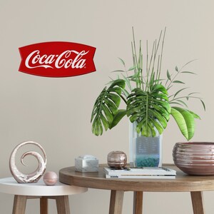 Coca-cola Fishtail Vinyl Decal, Peel and Stick Decal, Officially ...