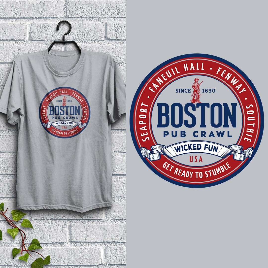 T-shirt; Boston Pub Crawl, Wicked Fun Beer Style Adult Unisex Shirt ...