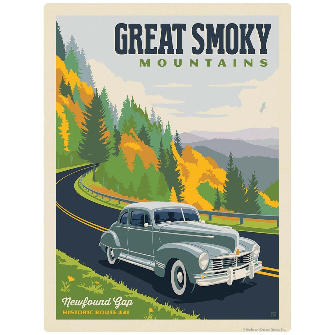 Newfound Gap Route 441 Smoky Mountains National Park Wall - Etsy