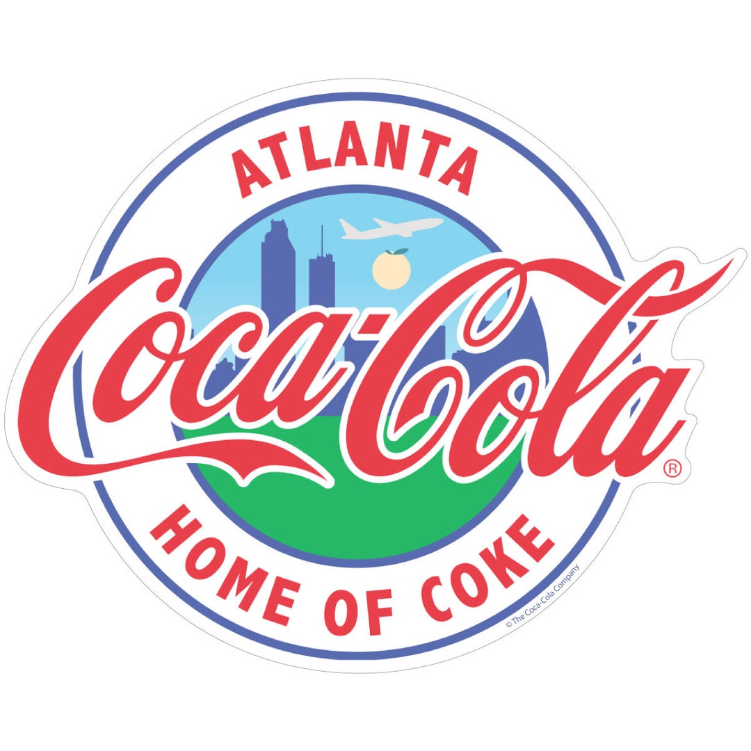 Coca-cola Vinyl Sticker, Atlanta GA Home of Coke, Officially Licensed ...