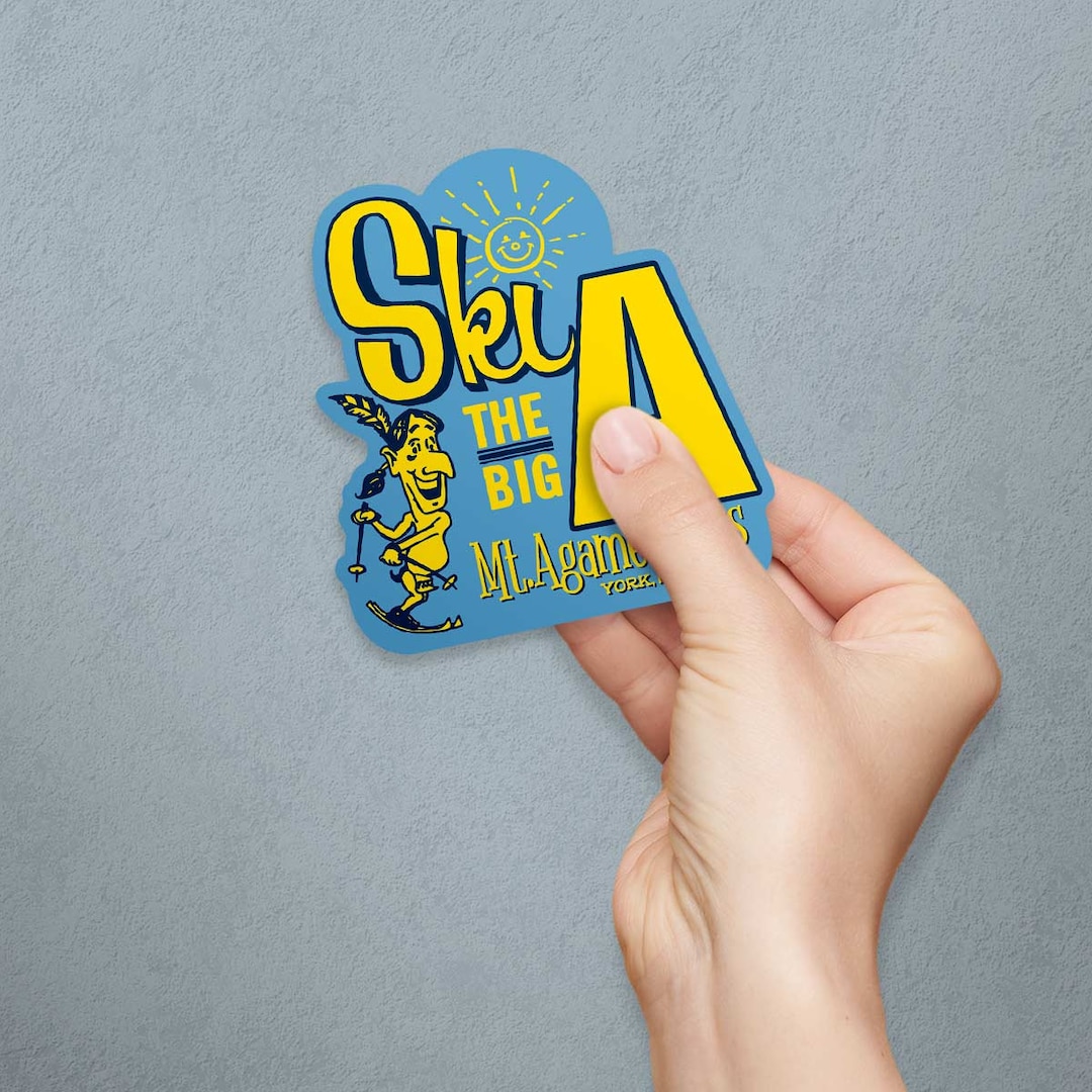 Vinyl Sticker; Ski the Big A Mount Aggie Decal, York Maine Memories ...