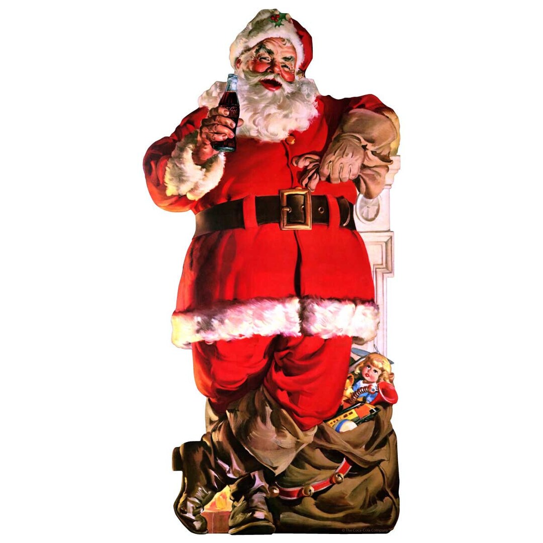 Coca-cola Decal Santa Claus With Toy Bag–vinyl Decal–peel and Stick ...