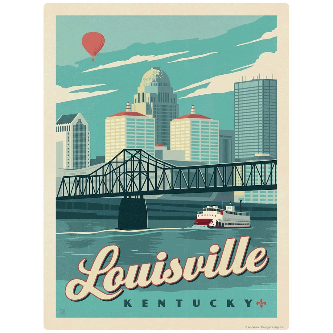 Louisville Kentucky Decal Peel and Stick US Travel Souvenir Wall ...