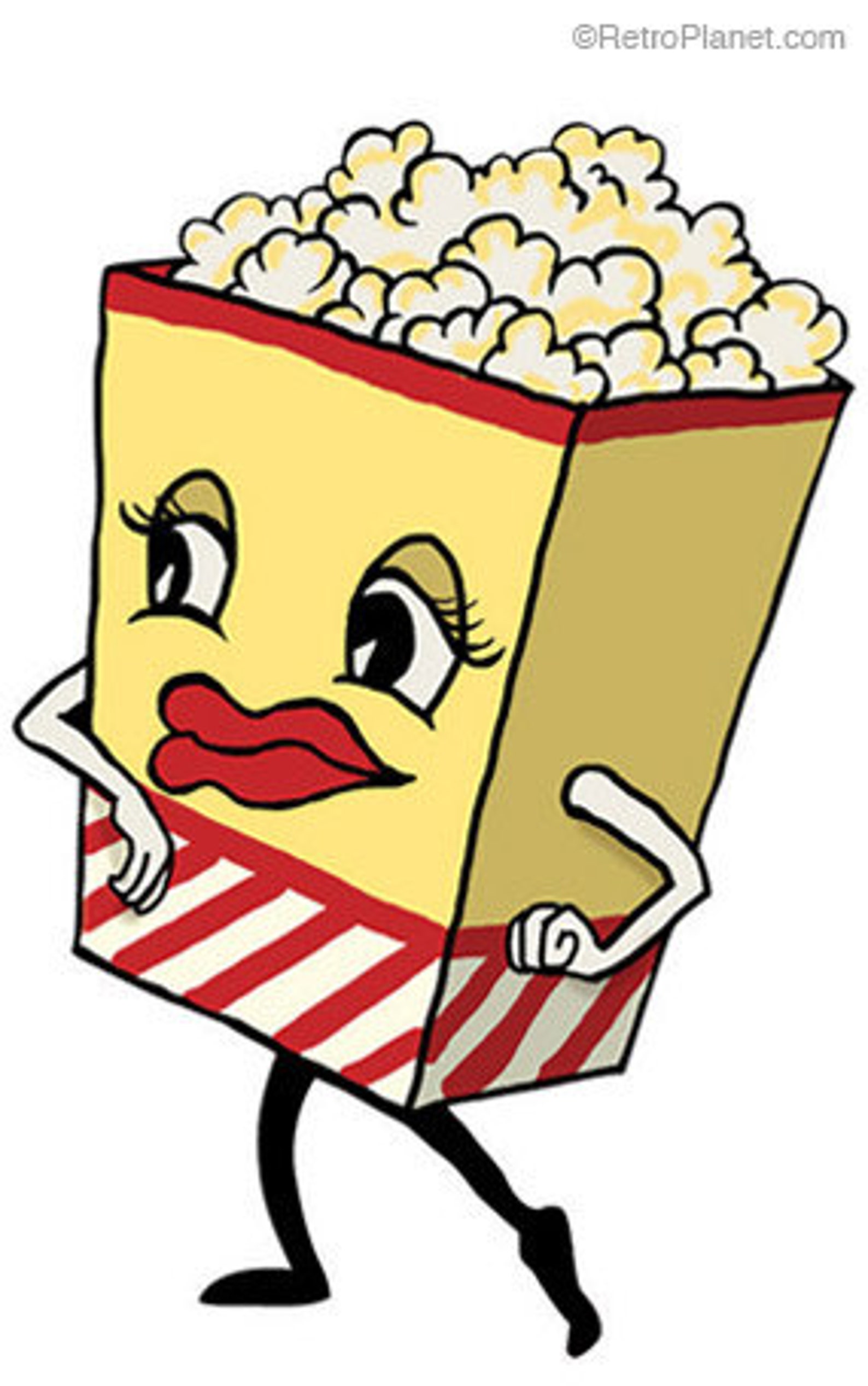 Popcorn Dancing Movie Snack Wall Decal - Etsy