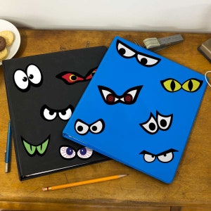 Spooky Eyes Sticker Set, Halloween Vinyl Sticker Set of 25, Craft ...