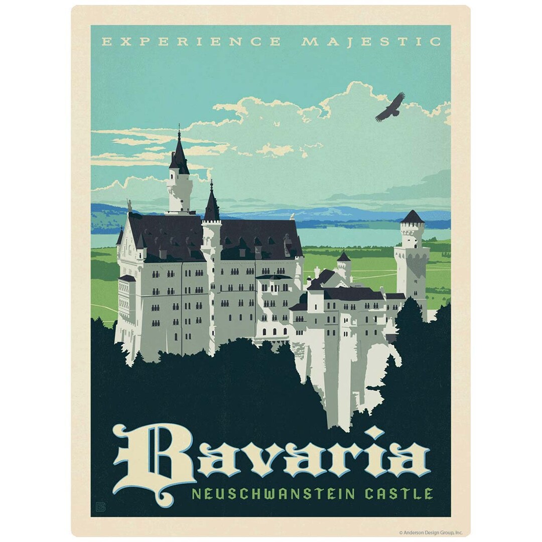 Vinyl Sticker; Bavaria Germany Neuschwanstein Castle, Laptop Decal ...