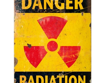 Danger Radiation Decal Peel and Stick Decor Vintage Style - Etsy