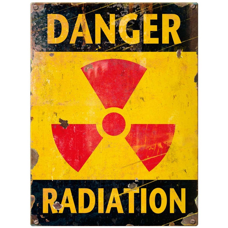 Danger Radiation Decal Peel and Stick Decor Vintage Style - Etsy