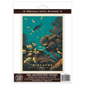 Vinyl Sticker Biscayne National Park Florida Coral, Laptop Decal ...