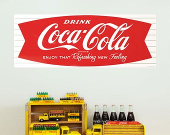 Coca Cola Fishtail Decal - Etsy