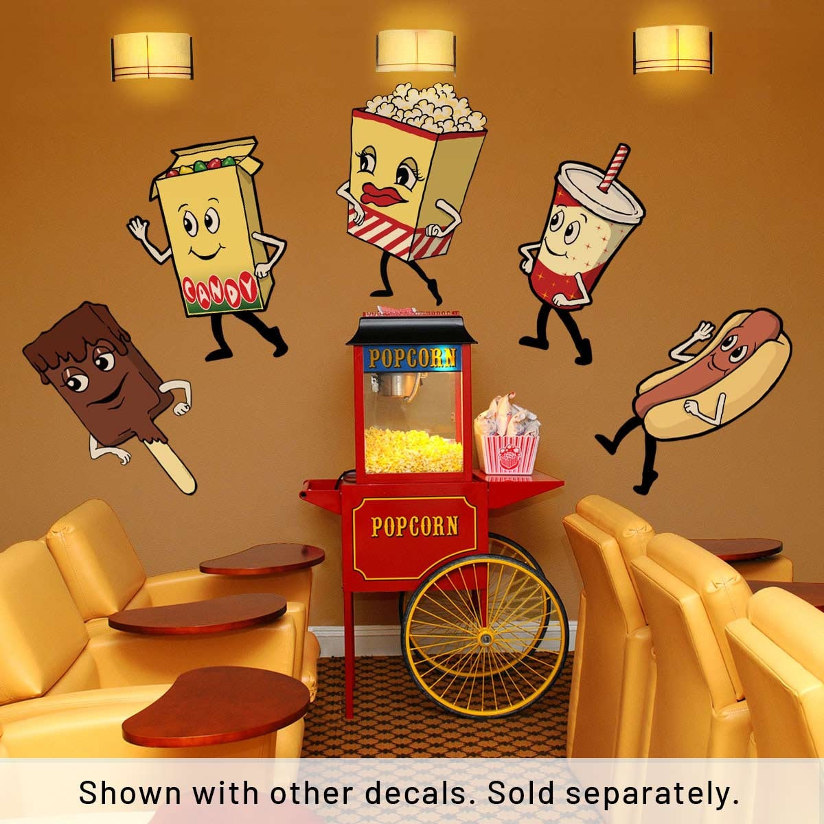 Retro Movie Theater Food Cartoon