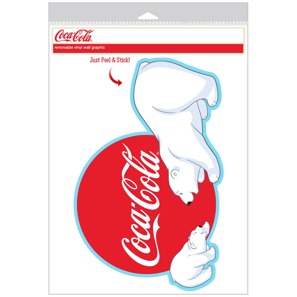 Coca-cola Decal Polar Bears Red Disc–vinyl Decal–peel and Stick Decal ...