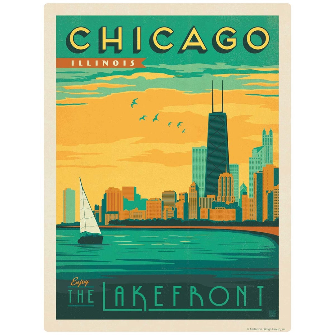 Chicago Illinois Lakefront Vinyl Sticker Laptop Car Decal - Etsy