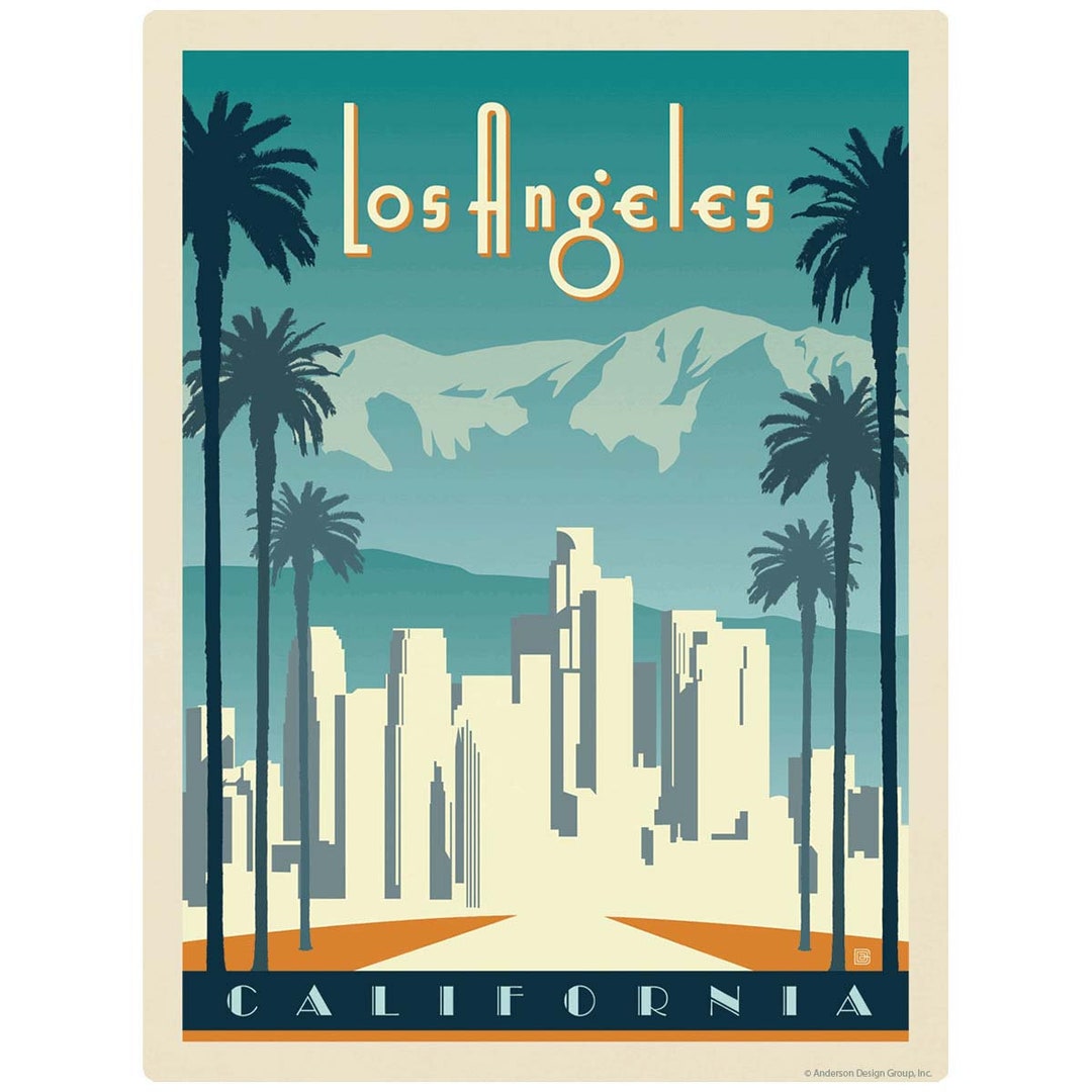Los Angeles California Decal Peel and Stick US Travel Souvenir Wall ...