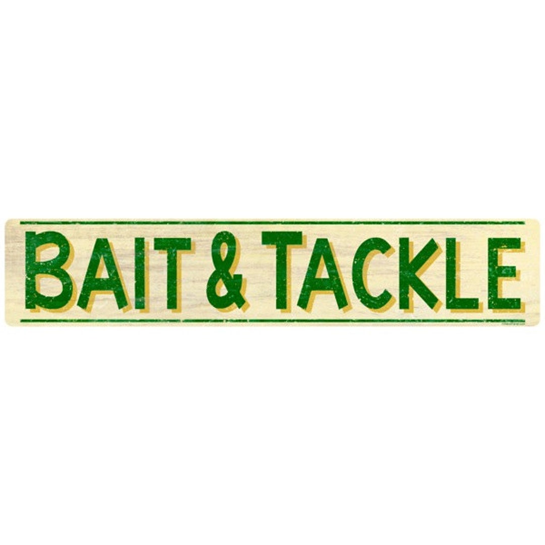 Bait Tackle Rustic Fishing Wall Decal Green - Etsy