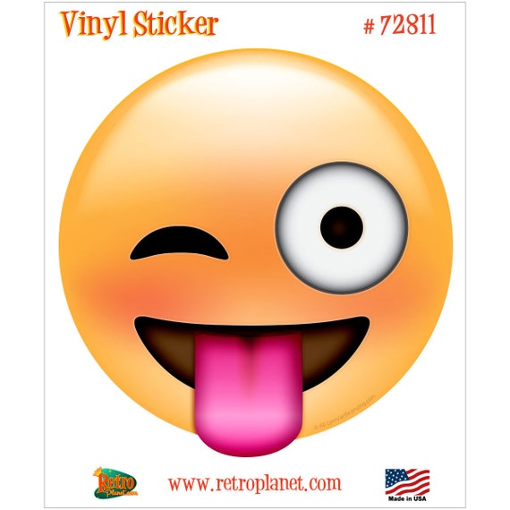 Smiley Face With Tongue Sticking Out And Winking